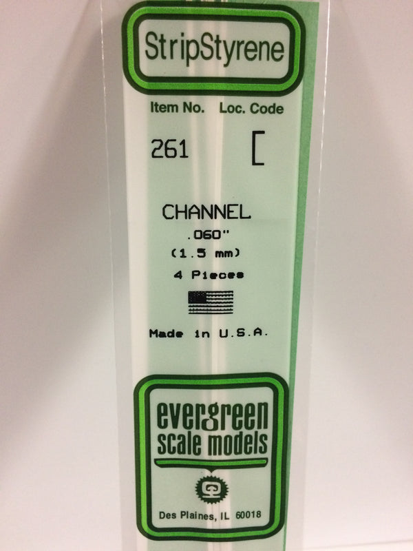 14" (35cm) OPAQUE WHITE POLYSTYRENE CHANNEL - Evergreen Scale Models